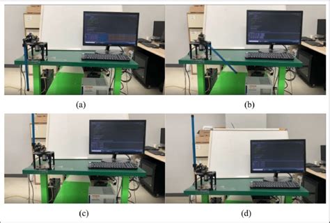 snapshots of rotary inverted pendulum swing up and balancing experiment