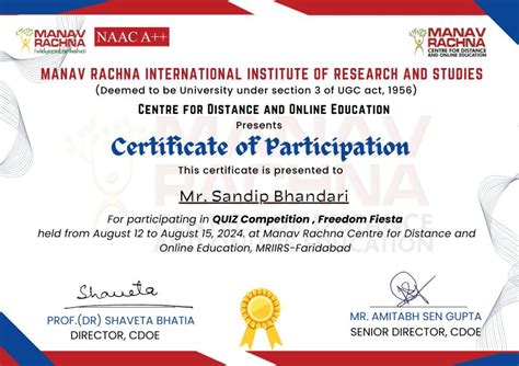 Sandip Bhandari On Linkedin Manavrachna Freedomfiesta Keeplearning