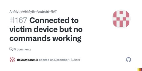 Connected To Victim Device But No Commands Working · Issue 167 · Ahmythahmyth Android Rat · Github