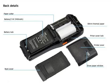 Android 3g 4g Handheld Pda Rfid Uhf Reader Fingerprint Pos Barcode Scanner With Printer Ip65