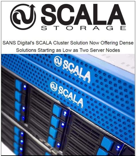 Sans Digitals Scala Cluster Solution Now Offering Dense Solutions