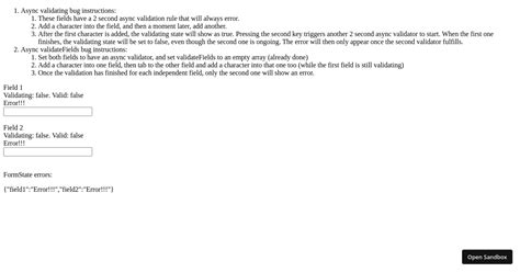 Final Form Async Field Issue Codesandbox Final Form Async Field Issue Codesandbox