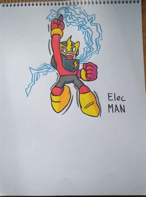 Mi Dibujo De Elec Man De Mega Man By Mikudraws14 On Deviantart
