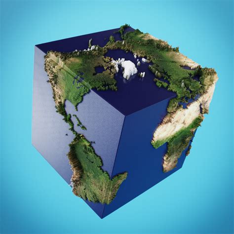 Minecraft Cube Earth Minecraft Cube Earth