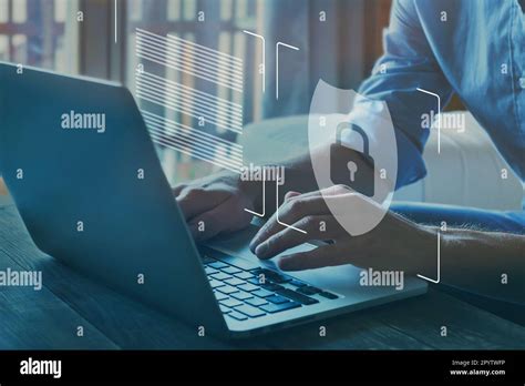 Firewall And Internet Security Concept Secured Access To User Personal