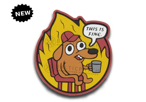 Pvc Patch This Is Fine Antsiuvų Gamyba