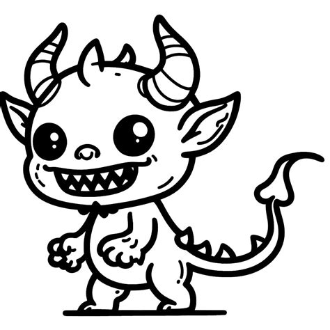 A Little Demon Coloring Page Download Print Or Color Online For Free