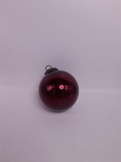 Vintage German Christmas Kugel Style Glass Ball Red Glass Witchs Ball