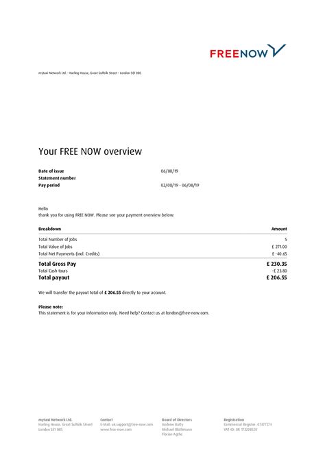 Understanding Your Invoices Freenow