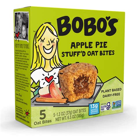 Bobos Soft Baked Oat Bites Apple Pie Stuffd Breakfast Snack 5 Pack