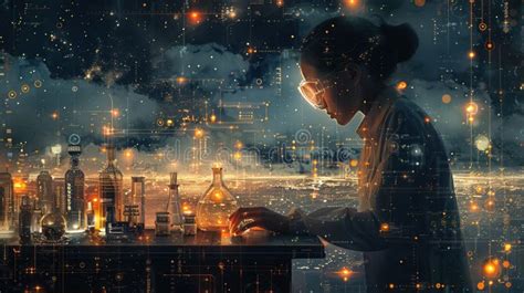 Ai Alchemist Transforming Raw Data Into A Golden Stream Of Knowledge Stock Illustration
