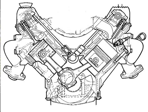 V8 Engine Drawing At Getdrawings Free Download