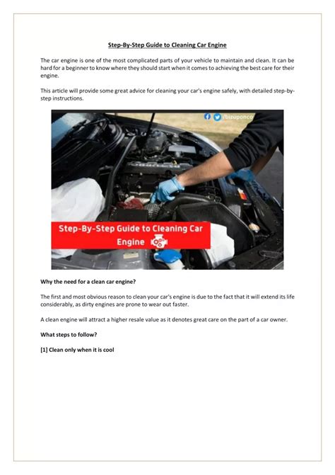 PPT Step By Step Guide To Cleaning Car Engine PowerPoint Presentation ID 11665283