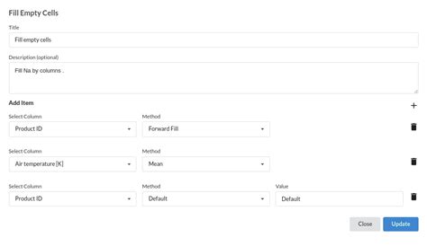Fill Empty Values Xceed Analytics Documentation