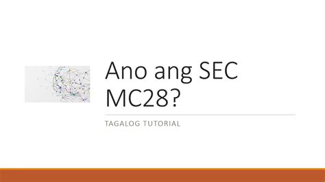 Ano Ang Sec Mc28 Youtube