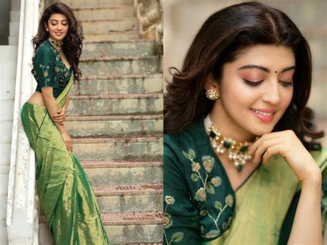 Pranitha Subhash Shows Off Her Curves In A Gorgeous Silk Sari The