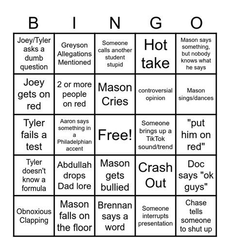 Engineering Bingo Card
