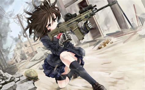 Создать мем тянка с оружием аниме снайпер аниме с оружием хорошего