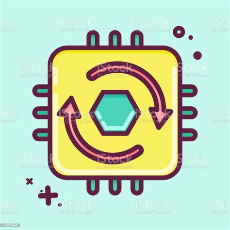 Icon Temporal Cycle Consistency Related To Machine Learning Symbol Mbe Style Simple Design