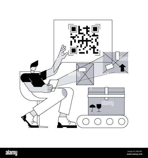 Qr Code Abstract Concept Vector Illustration Qr Generator Online Qr Code Reading Warehouse