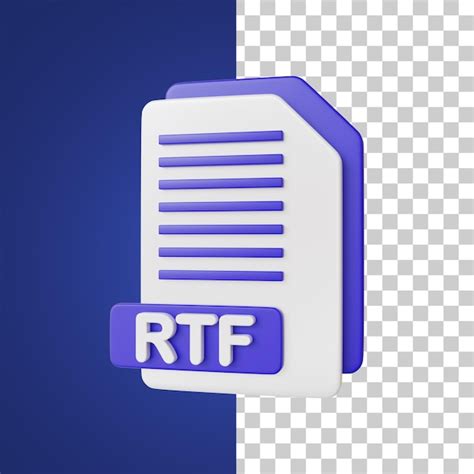 Premium Psd Rtf Document File Format 3d Illustration