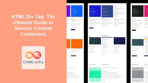 Html Div Tag The Ultimate Guide To Generic Content Containers Codelucky