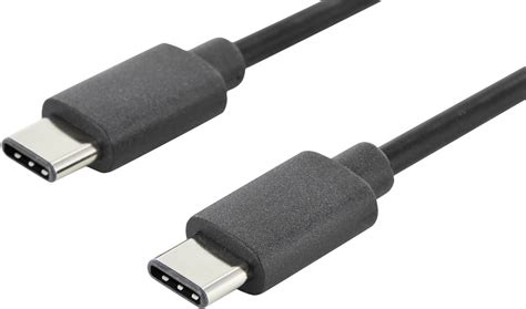 Digitus USB Kabel USB 2 0 USB C Stekker USB C Stekker 1 80 M Zwart Rond Stekker Past Op Beide