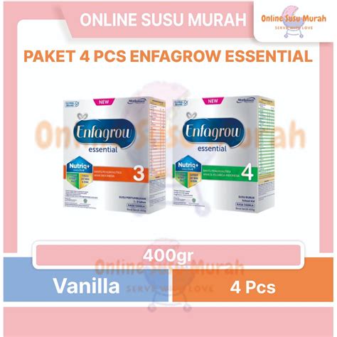 Jual Enfagrow Essential Paket 4 Kotak Tahap 3 Dan 4 400gr Enfa Grow 400