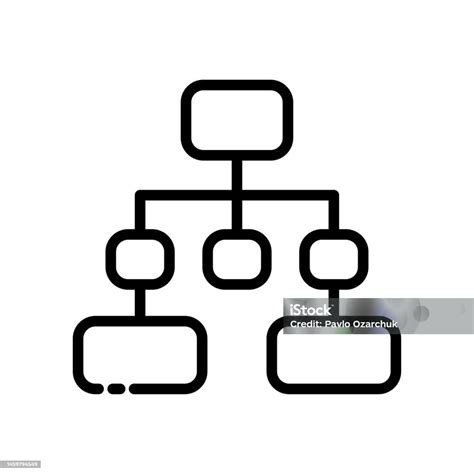 구성표 선 아이콘입니다 구조 그룹화 정렬 데이터 생각 프로그래밍 인터넷 순서도 사무실 비즈니스 관리자 팀 정보 개념입니다 흰색 배경에 벡터 검은 선 아이콘 Org에 대한