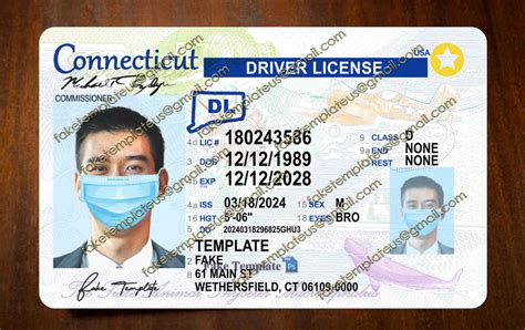 Connecticut Drivers License Template New V2 1200 Dpi Fake Template