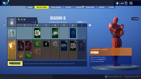 Fortnite All Season 8 Battle Pass Skins Dot Esports