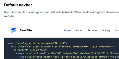 Building A Responsive Navbar Component In Tailwind Css Dev Community