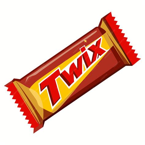 Premium Vector Twix Crispy Cookie Bars Covered In Chocolate