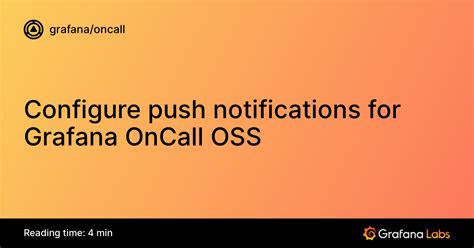 Configure Push Notifications For Grafana Oncall Oss Grafana Oncall