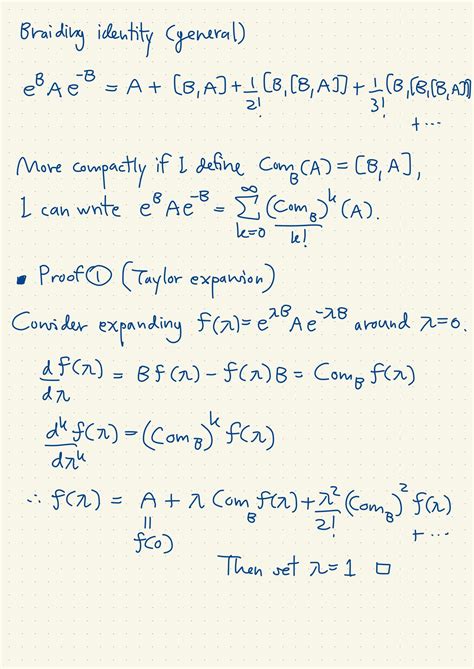 พรูฟ Braiding Identity แบบ Analytic Schrödingers Capy