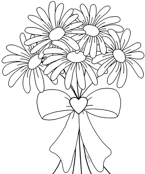 Desenhos De Buquê De Flores Para Colorir Wonder