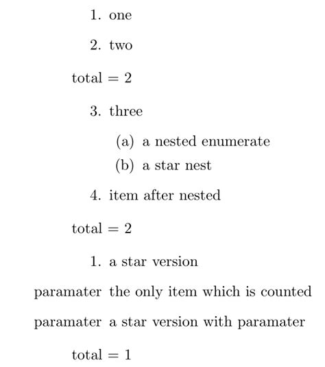 Numbering How To Count The Number Of Items In Enumerate When Nesting