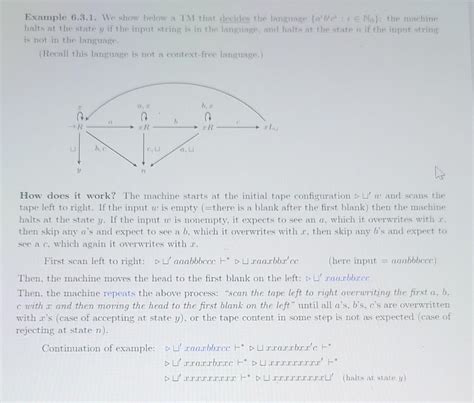 Solved PROBLEM Marks Consider The TM In Example Chegg Com