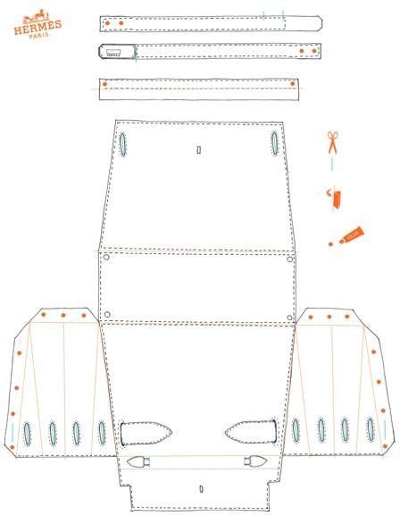 How To Print Cut And Fold Your Own Diy Hermès Handbag Leather Diy