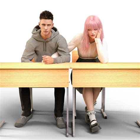 In The Classroom Pose Pack For G8f And G8m Daz Content By Oomphy
