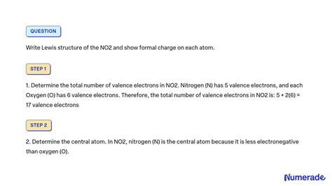 Solved Write Lewis Structure Of The No2 And Show Formal Charge On Each Atom