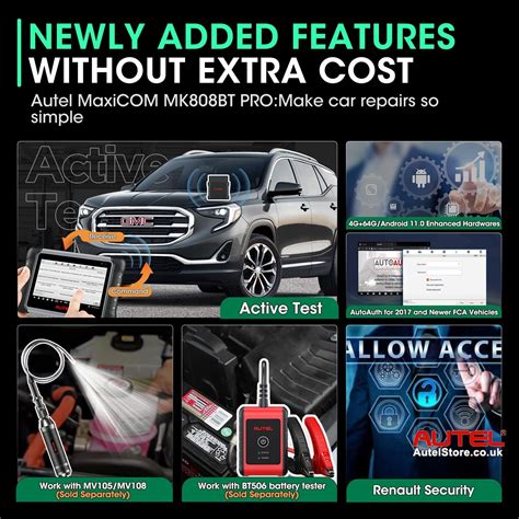 2025 Autel MaxiCOM MK808BT PRO Autel MK808Z BT Newly Adds Active Test And Battery Testing Function
