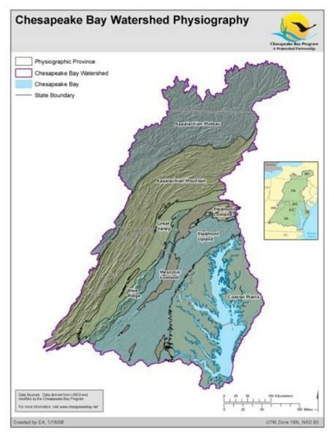 Chesapeake Bay Watershed Physiography