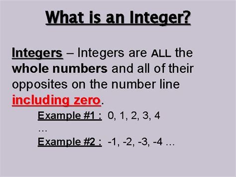 INTRO TO INTEGERS What Is A Positive Number