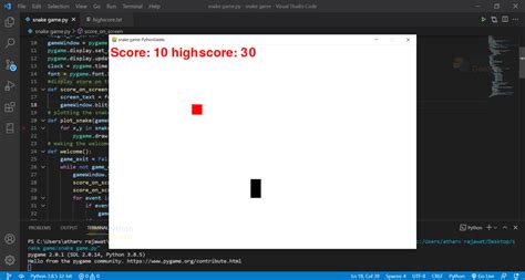 Create Snake Game In Python Snake Game Program Using Pygame Python