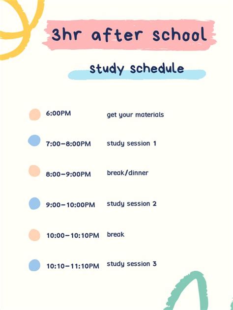 Organize Your Study Time With This Evening Schedule