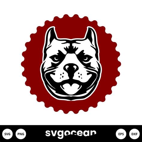 Pitbull Head Svg Vector For Instant Download Svg Ocean — Svgocean