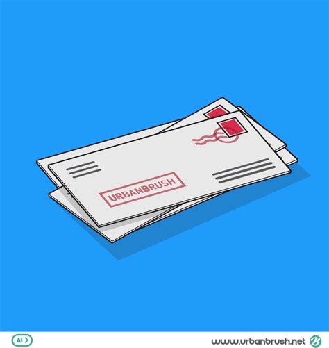 편지 일러스트 Ai 무료다운로드 Free Letter Vector Urbanbrush