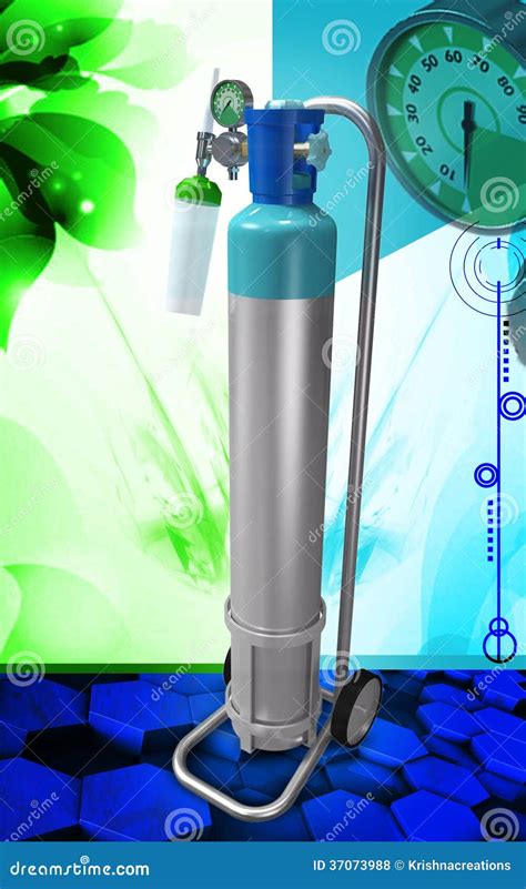 Zuurstofcilinder Stock Illustratie Illustration Of Onderwijs 37073988