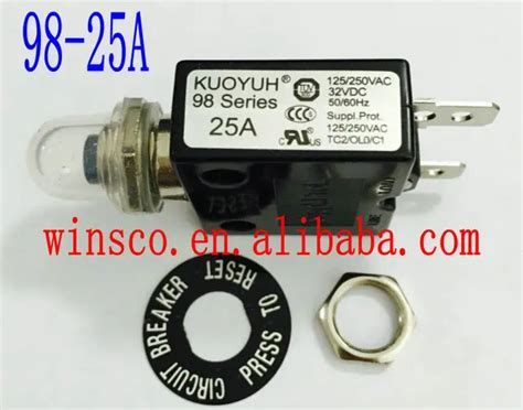 98 25A Waterproof cap 100% NEW KUOYUH CIRCUIT BREAKER 98 SERIES 25A-in ...